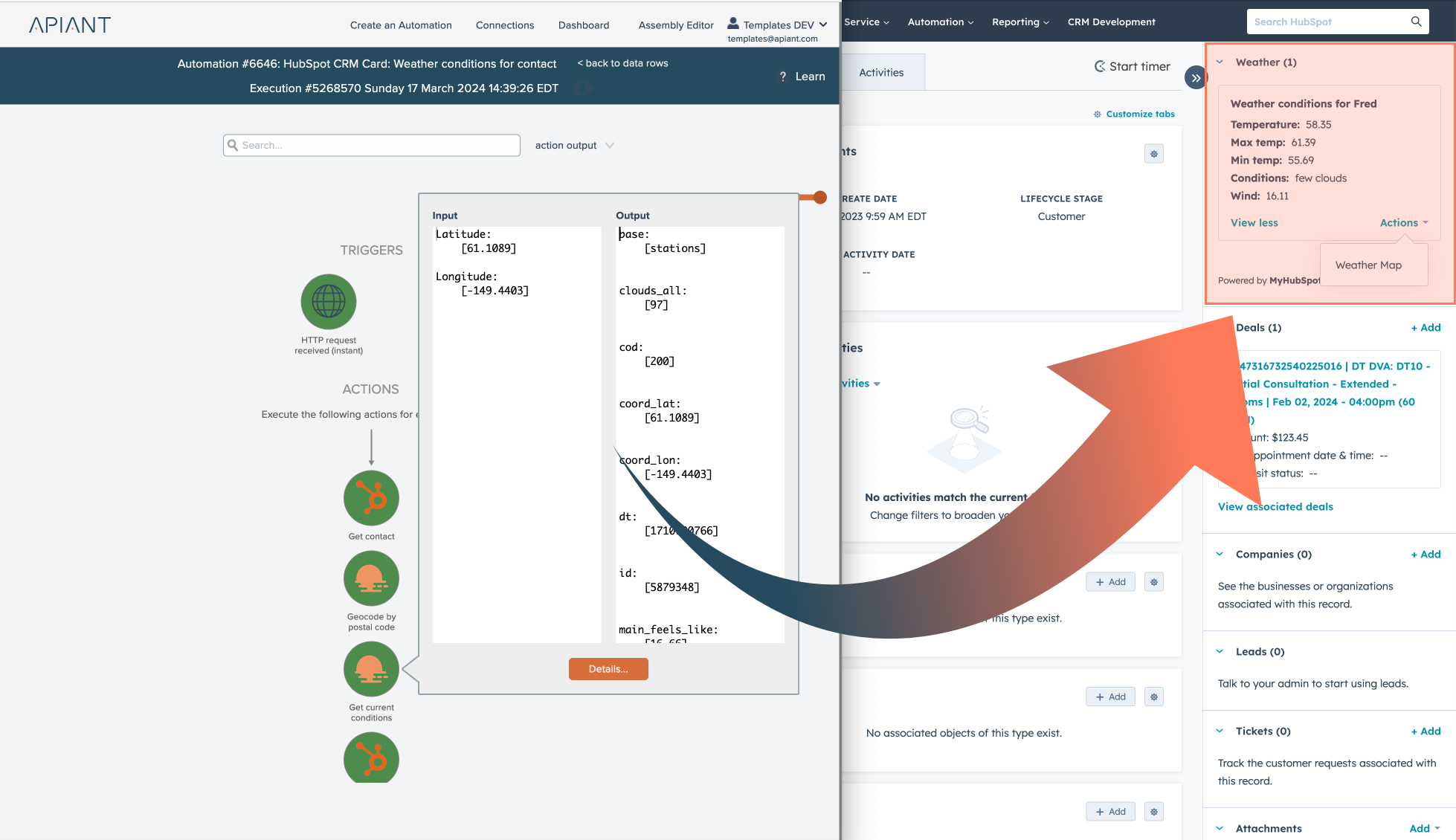Create A Custom Hubspot Crm Card Without Coding With Apiant 